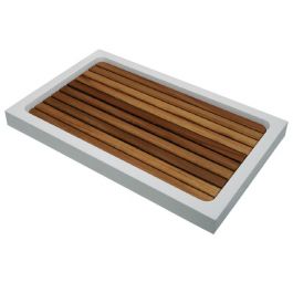 Tarima Iroko Syan rectangular para plato de ducha