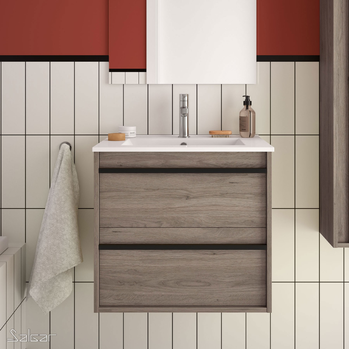 Mueble de 60 suspendido con lavabo Salgar Attila 600 | Compra oferta